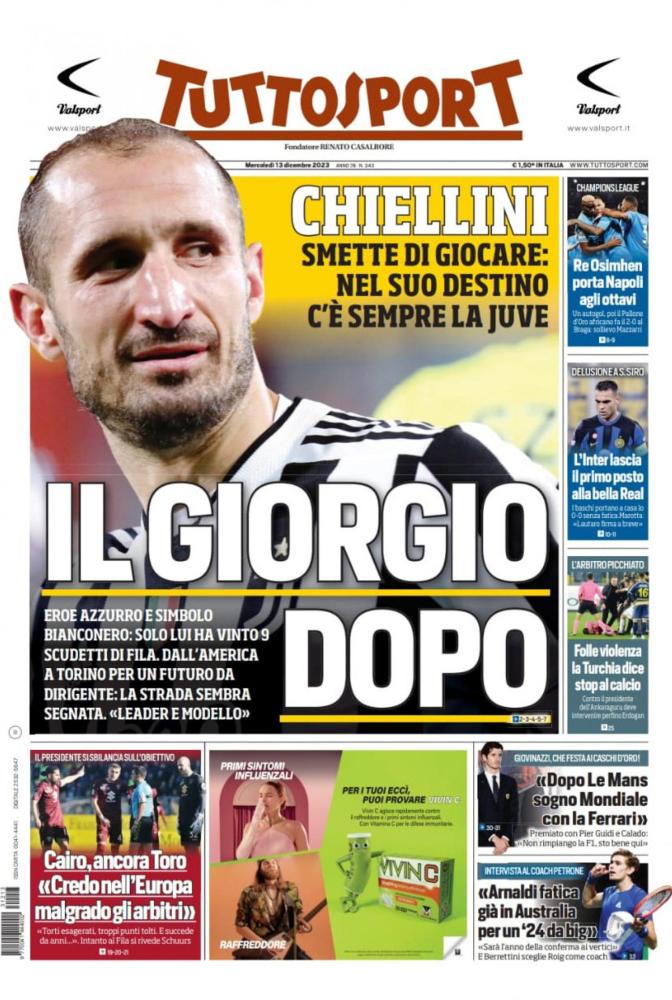 Prima Pagina Tuttosport Re Osimhen Porta Il Napoli Agli Ottavi