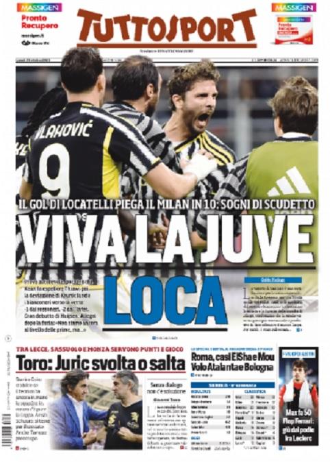 PRIMA PAGINA - Tuttosport: "Viva la Juve loca"